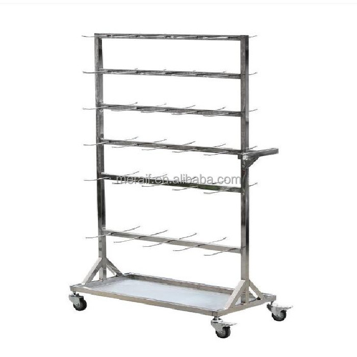 Stainless Steel SMT Reel Shelving Trolley ESD SMT Reel Storage Cart ...