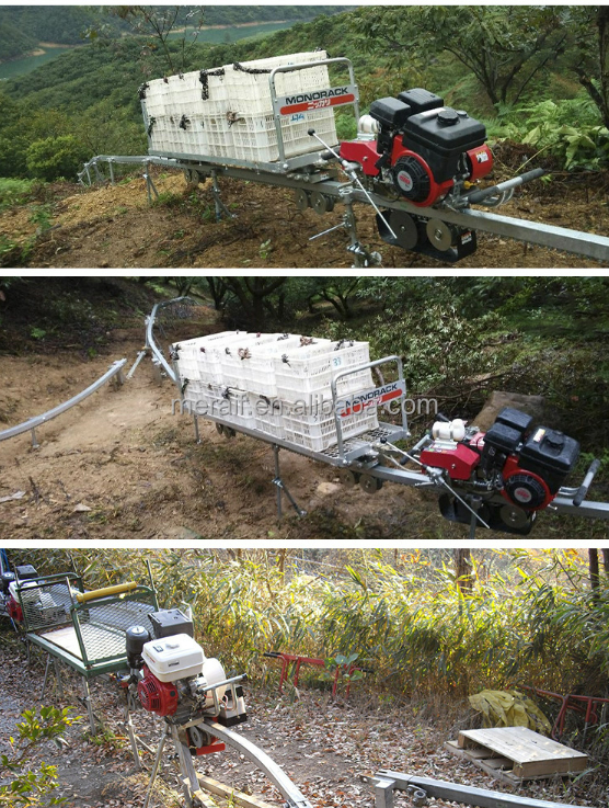 Meraif high quality self-propelled orchard steep slope monorail rail ...