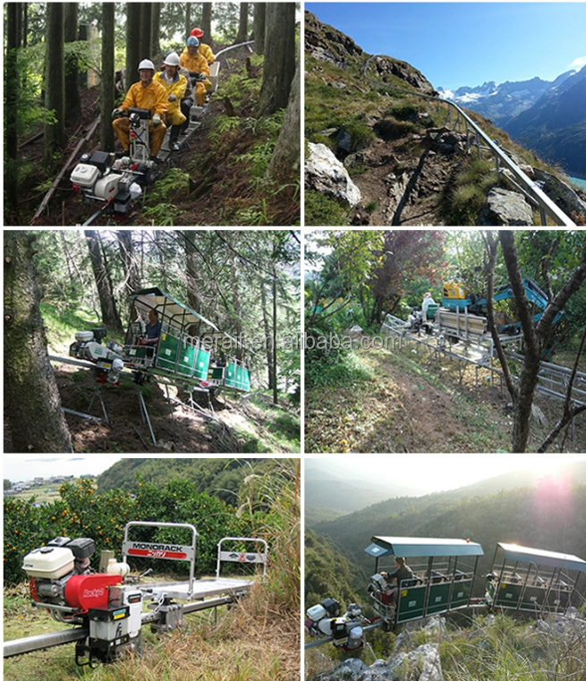 Meraif high quality self-propelled orchard steep slope monorail rail ...